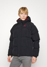 Jordan PUFFER JACKET - Giacca invernale - black/fire red/nero - Zalando.it