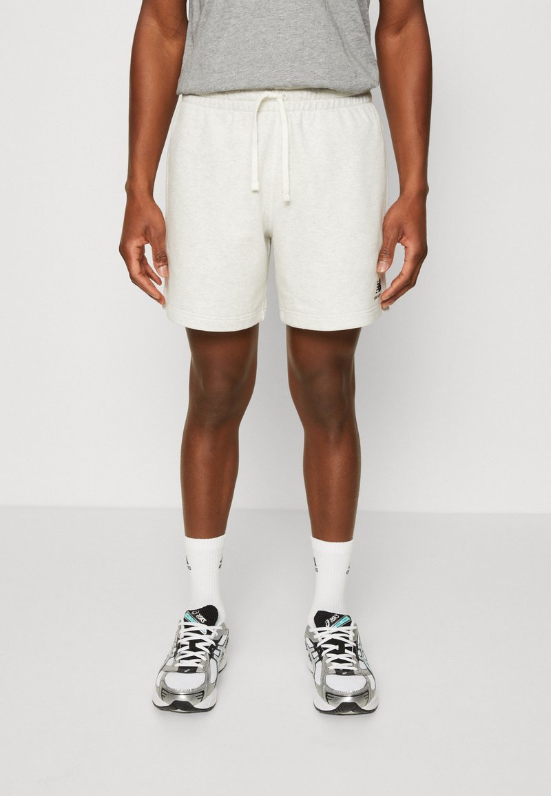 New Balance UNISEX - Shorts - sea salt heather/mottled light grey ...