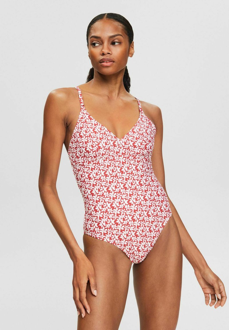 Esprit Badeanzug - dark red/dunkelrot - Zalando.de