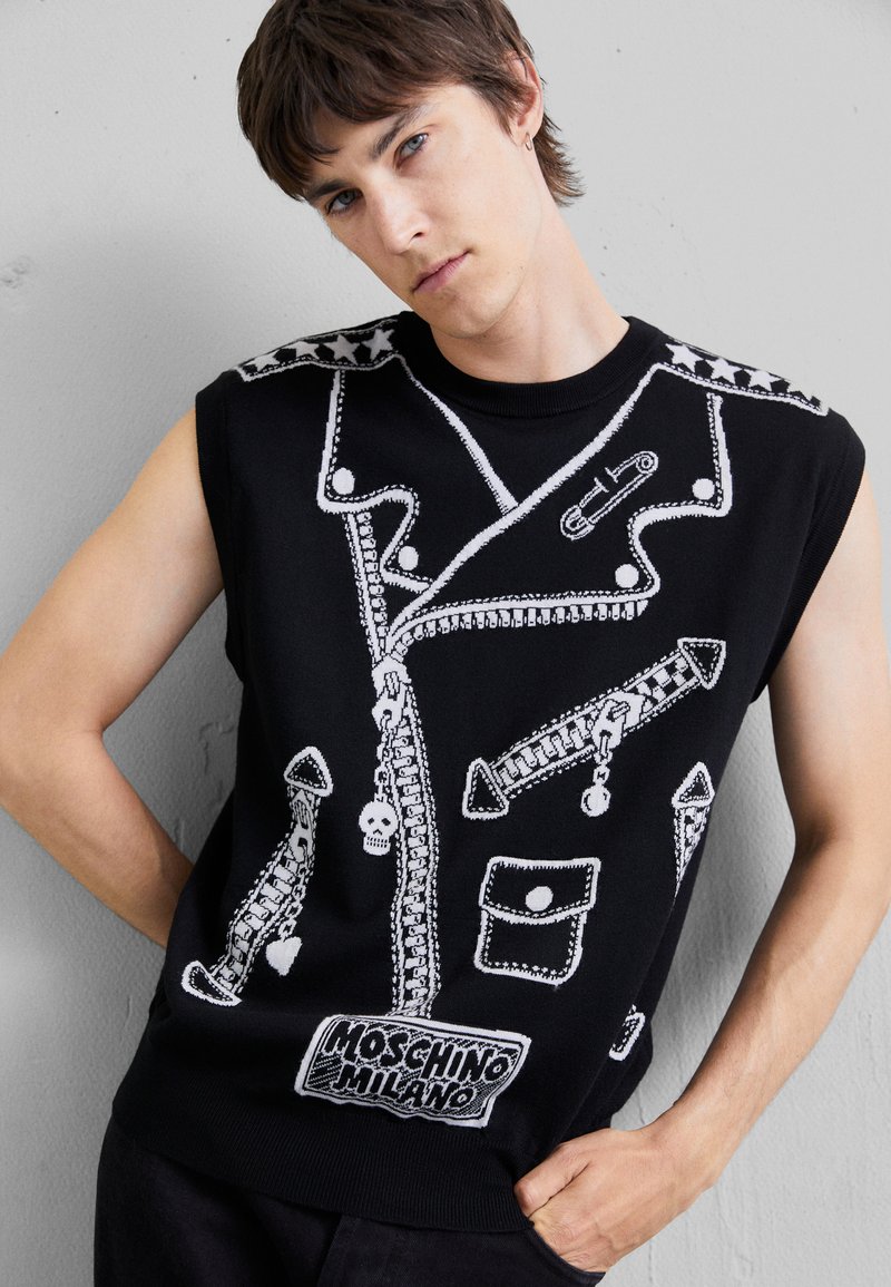 MOSCHINO Print T-shirt - fantasy black/black - Zalando.co.uk