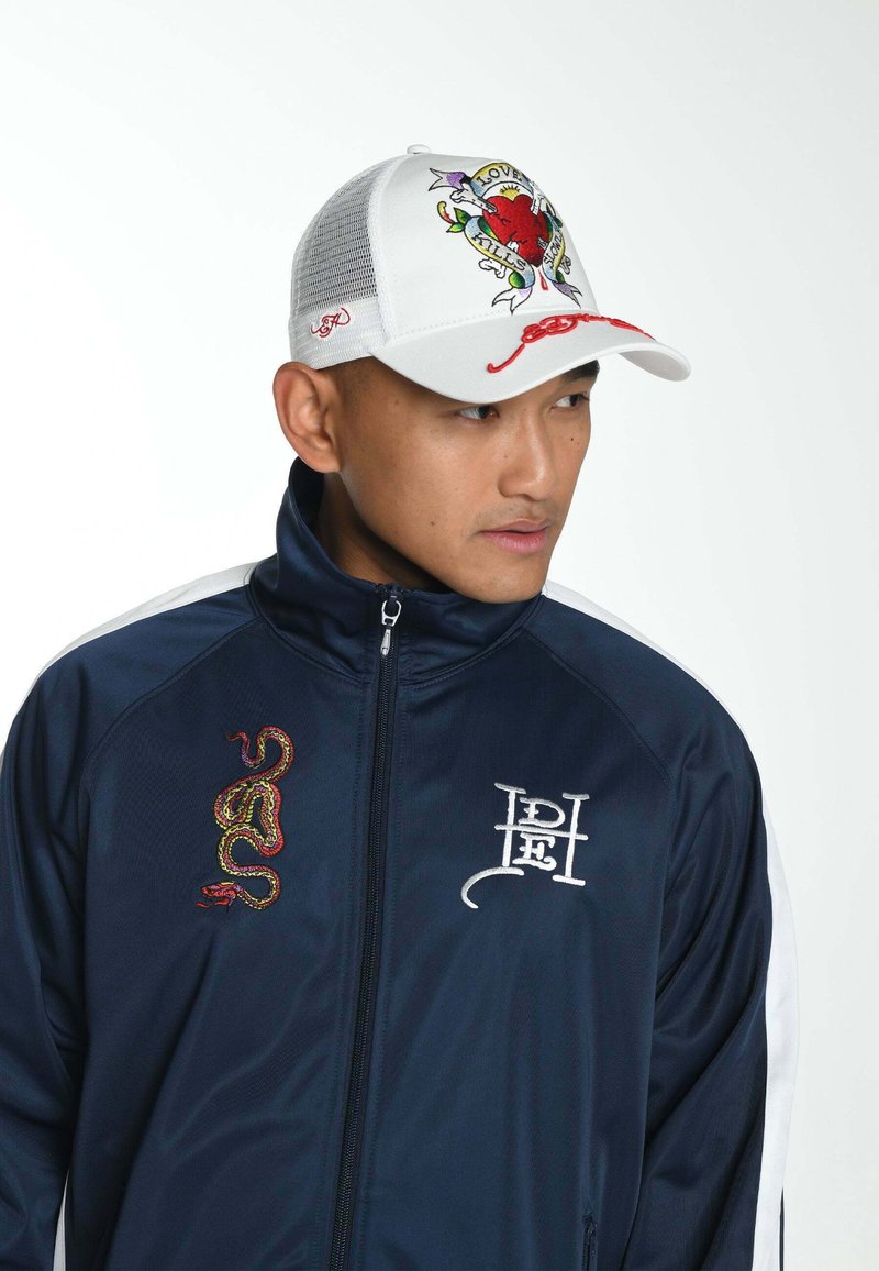 Ed Hardy UNISEX SLOW-KILLA TWILL FRONT TRUCKER - Cap - white/weiß ...