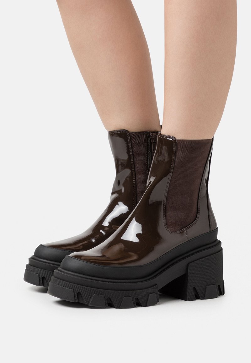 ALDO TALANARIEL - Bottines à plateau - dark brown/marron foncé - ZALANDO.FR