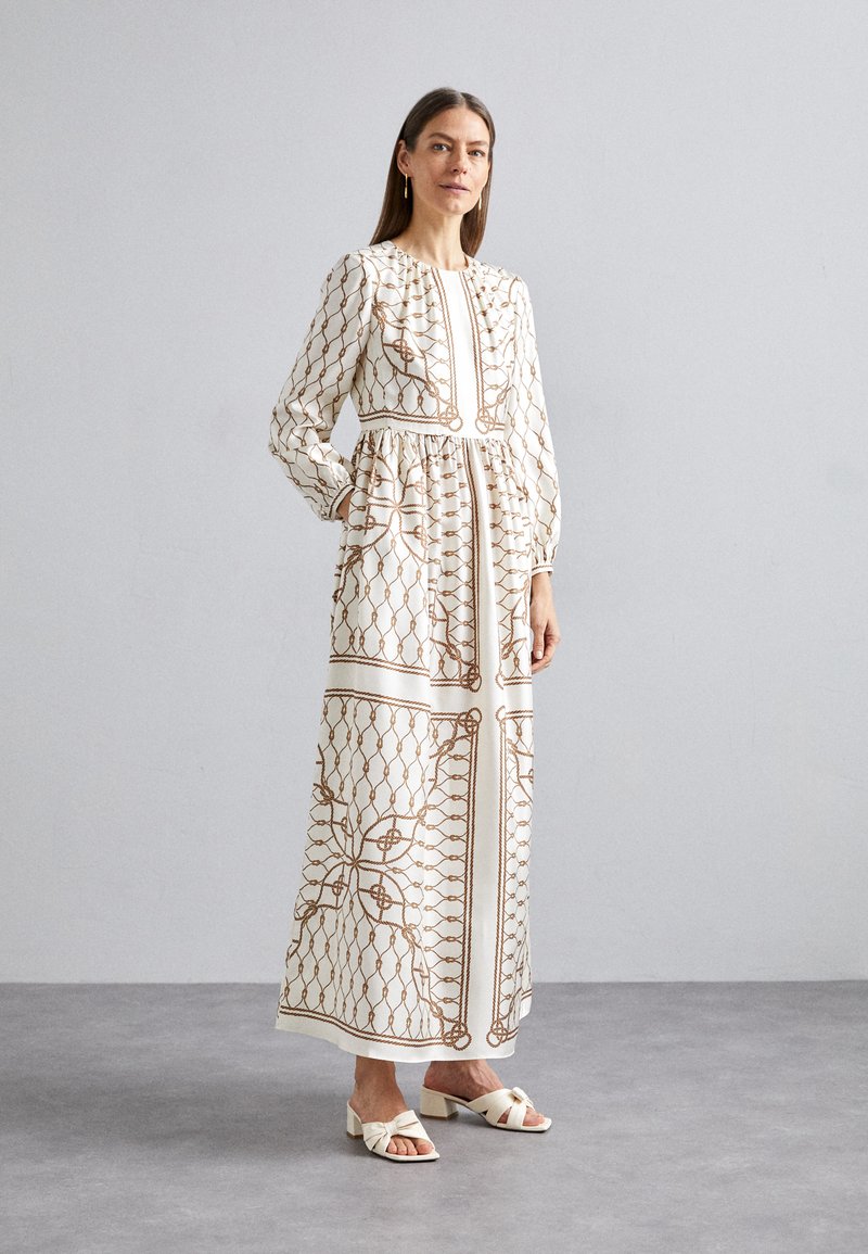 Tory Burch DRESS - Maxi dress - brown/off-white - Zalando.co.uk