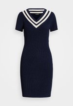 Lauren Ralph Lauren JAREYDA SHORT SLEEVE DAY DRESS - Sarafanas - refined navy/mascarpone cream ...
