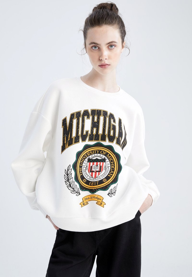 Defacto Sweatshirt Ecru Beige Zalando De
