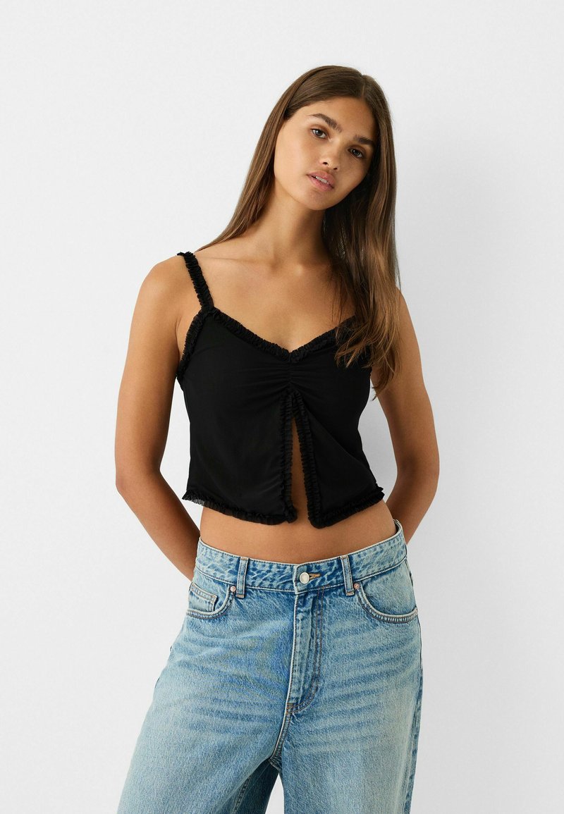 Bershka STRAPPY - Top - black/schwarz - Zalando.de