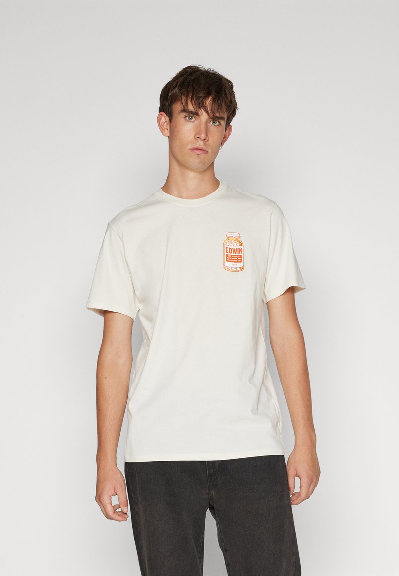 Edwin TABLETS - T-shirt imprimé - whisper white/écru - ZALANDO.FR