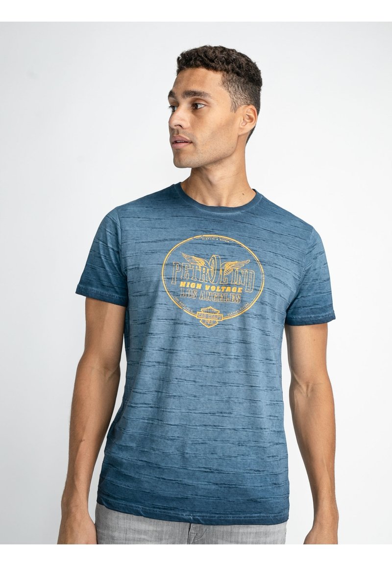Petrol Industries HIGH VOLTAGE - T-shirt print - midnight navy/blauw ...