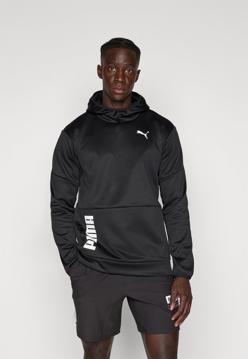 Puma TRAIN ALL DAY - Hoodie - black/white cat/black - Zalando