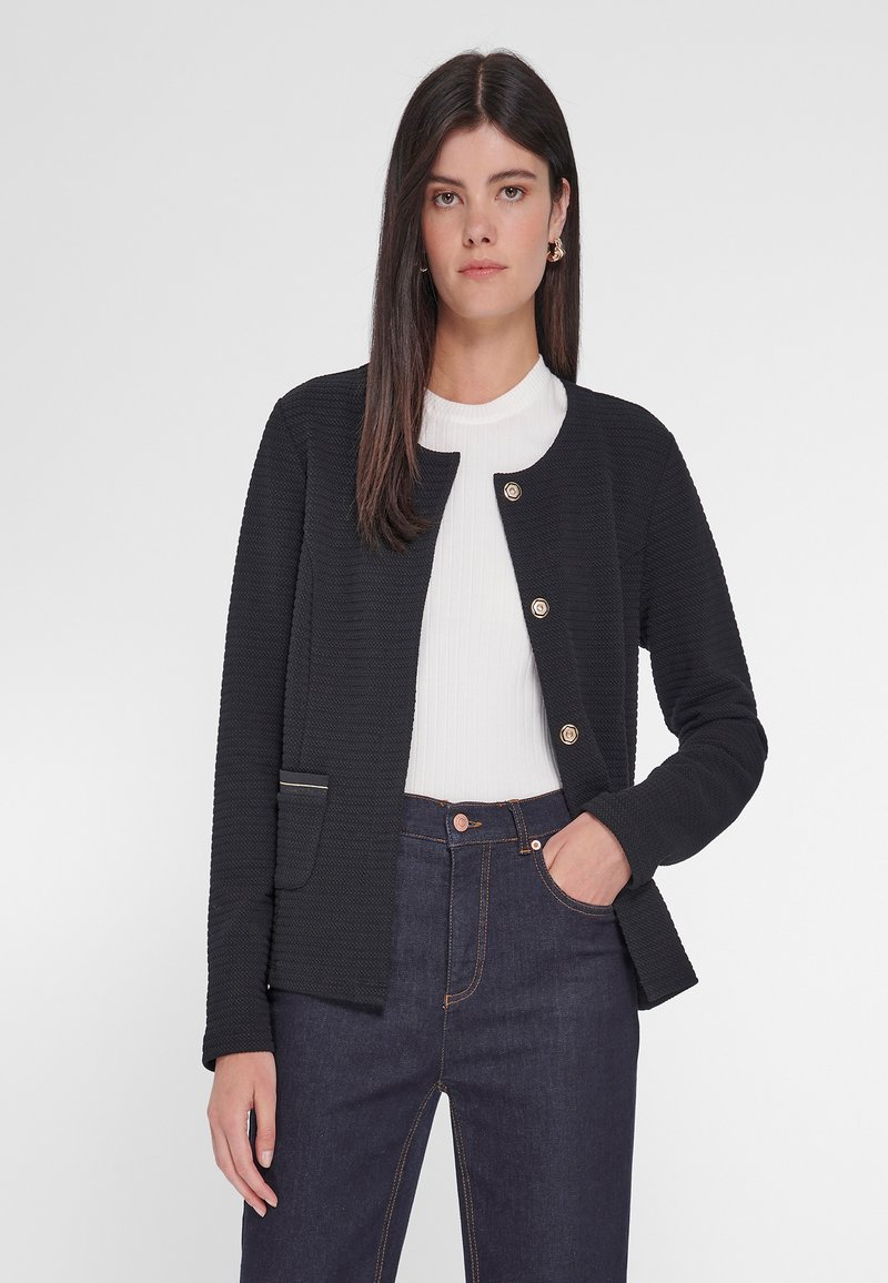 PETER HAHN Blazer - black/mottled black - Zalando