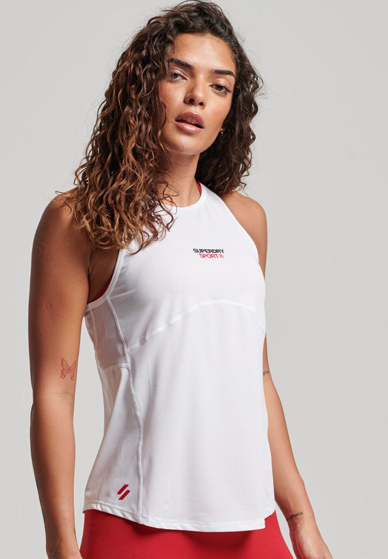 Superdry ACTIVE - Top - optic/white - Zalando.de