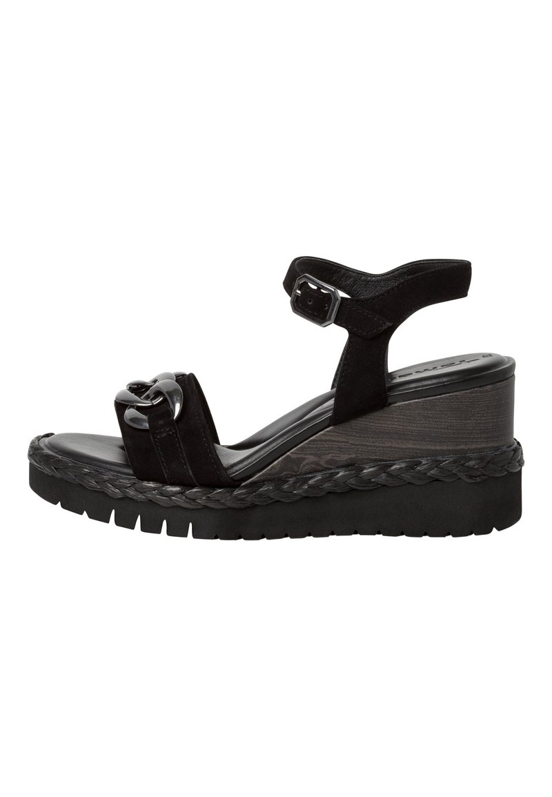 Tamaris Sandály Na Klínu Black černá Zalando Cz