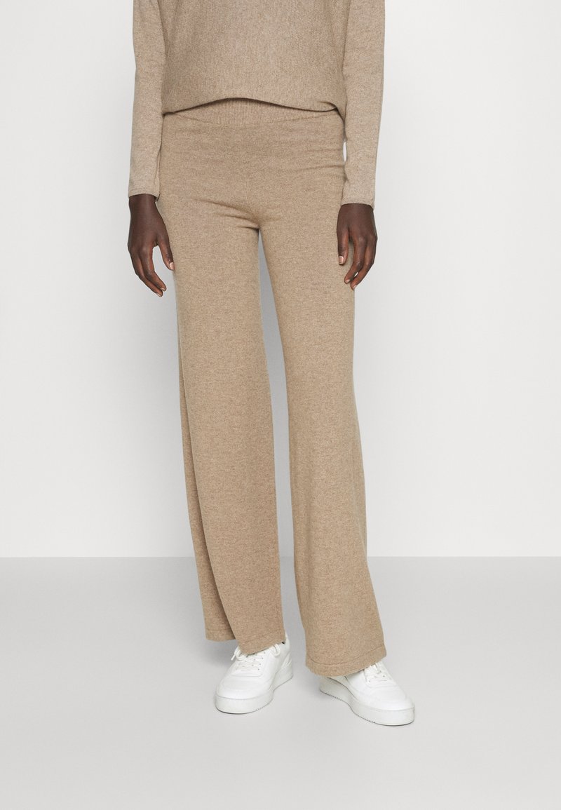 Davida Cashmere Spodnie materiałowe/beżowy - Zalando.pl