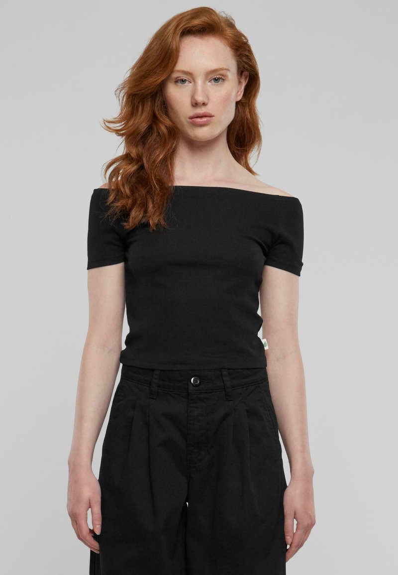 Urban Classics OFF SHOULDER - T-Shirt basic - black/schwarz - Zalando.ch