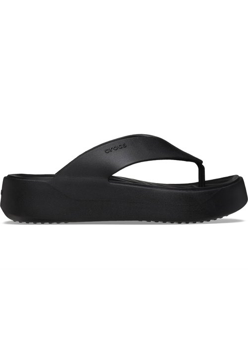 Crocs SPLASH STRAPPY SANDAL - Badslippers - black/zwart-metallic ...