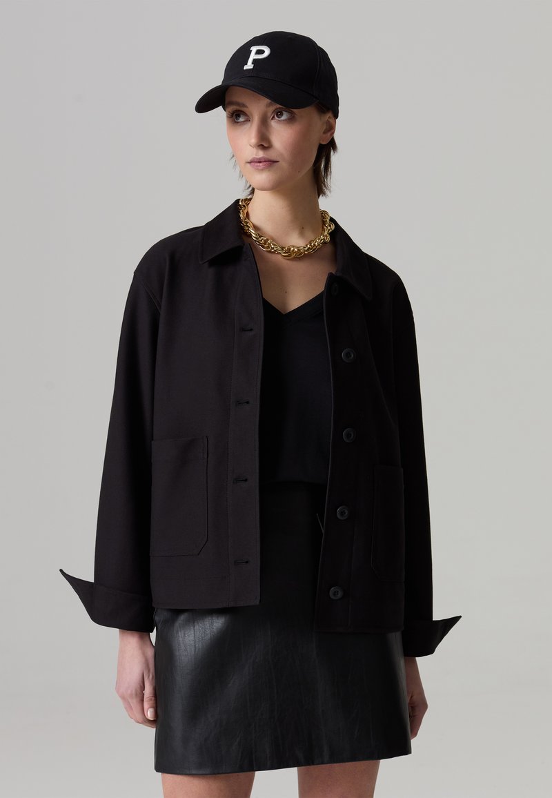 PIOMBO SOLID COLOUR SHACKET - Summer jacket - black - Zalando