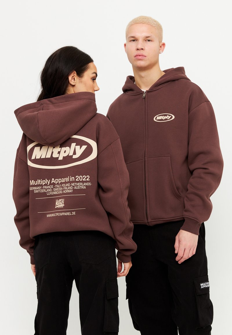 Multiply Apparel OVERSIZE CIRCLE - Sweat zippé - shopping bag/marron ...