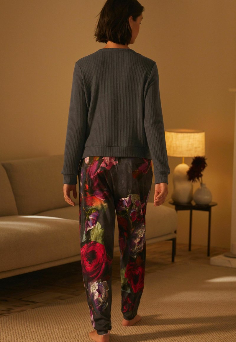 B by Ted Baker REGULAR FIT - Pyjamas - charcoal grey floral/grey - Zalando