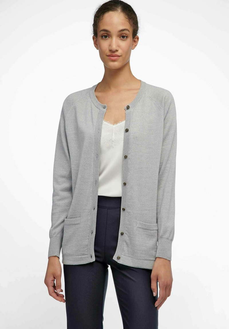 PETER HAHN Cardigan - light grey/lysegrå - Zalando.dk