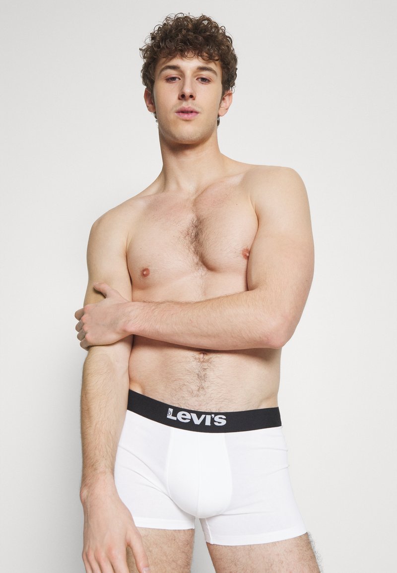 Levi's® MEN SOLID BASIC TRUNK 2 PACK - Boxerky - white/black/bílá - Zalando.cz
