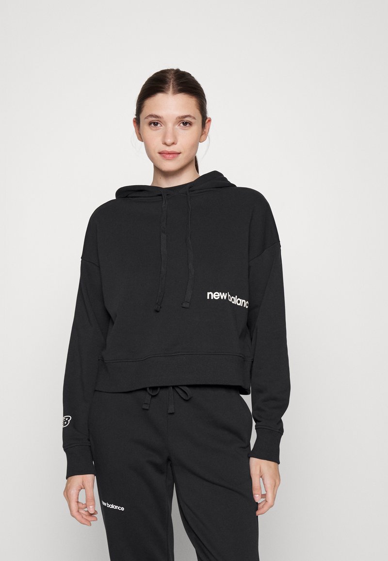 New Balance ESSENTIALS HOODIE - Sweatshirt - black - Zalando.co.uk