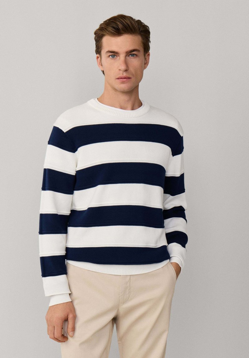 Façonnable CO RGBY STP CNECK - Jumper - marine blue/dark blue - Zalando