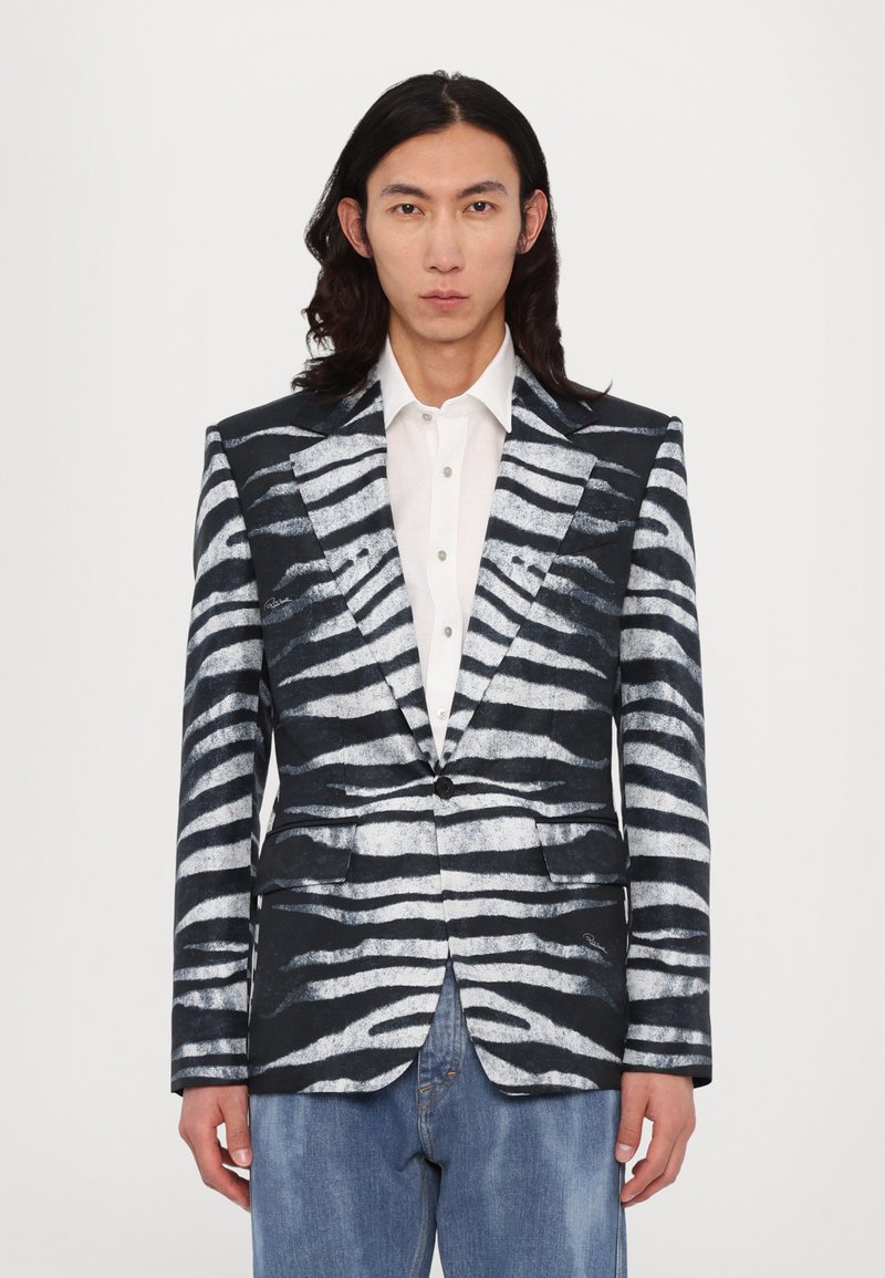 Roberto Cavalli ZEBRA SLIM FIT - Americana - black/white/negro - Zalando.es