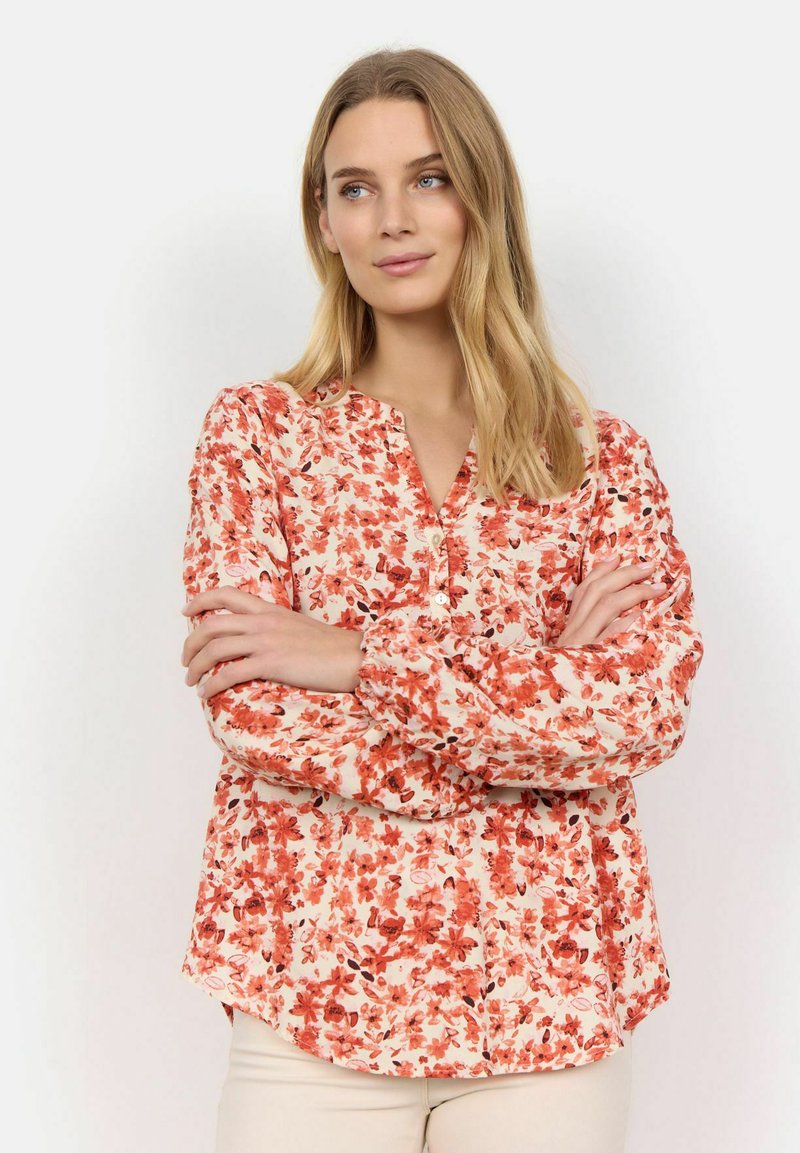 Soyaconcept DOHA - Blouse - dusty clay combi/mottled orange - Zalando.ie