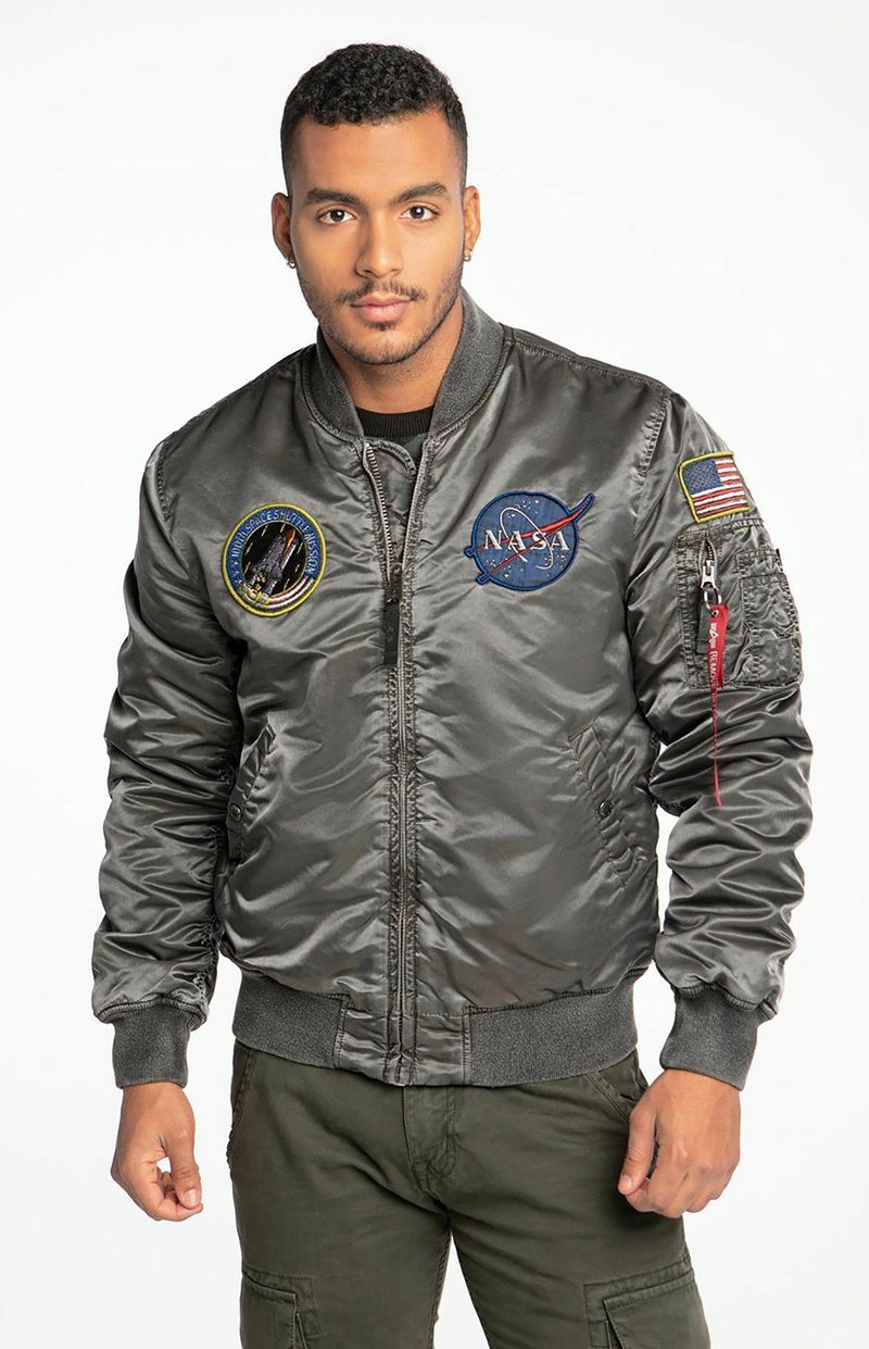 Alpha Industries VF NASA BATTLEWASH - Veste mi-saison - grey/gris ...