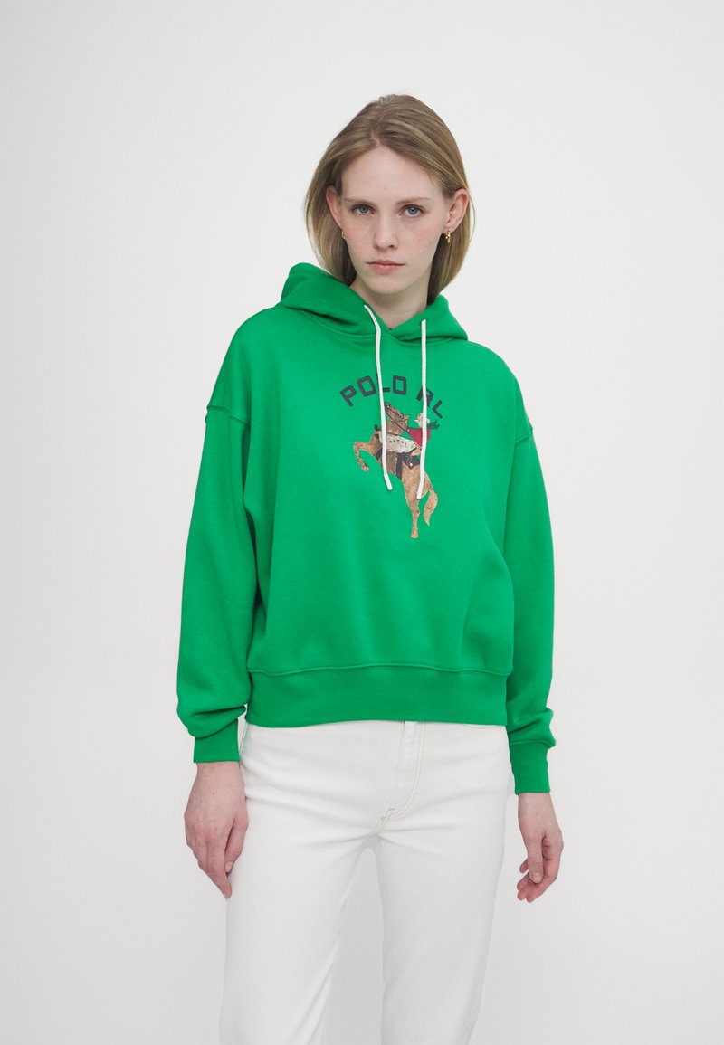 Polo Ralph Lauren HORSE LONG SLEEVE - Sudadera - stem/crema - Zalando.es