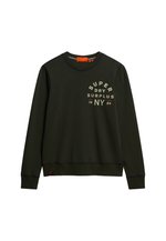 Superdry SURPLUS GRAPHIC CREW - Sweatshirt - washed black/black ...