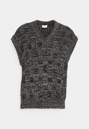 Filippa K BRAIDED VEST - Strickpullover - black/schwarz - Zalando.ch