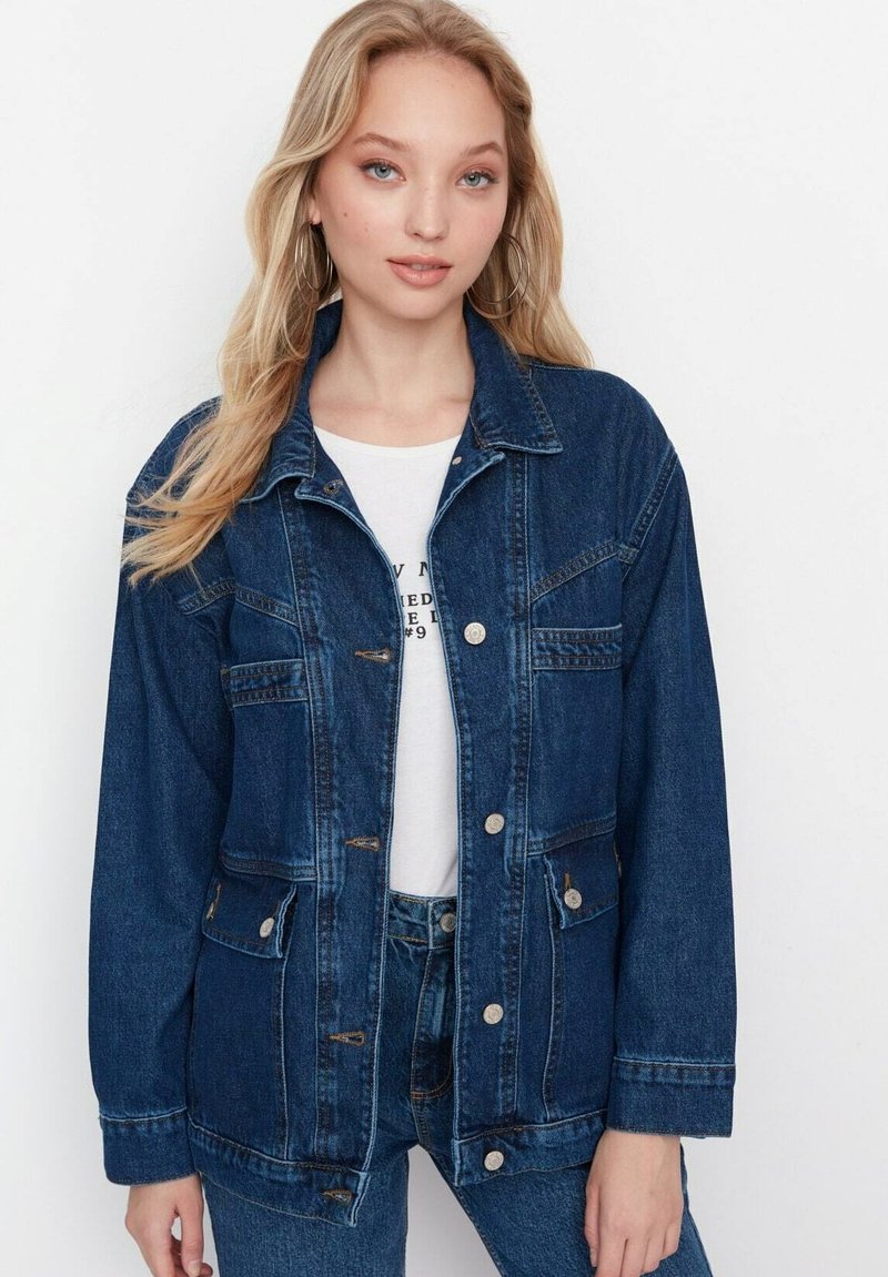 Trendyol Halflange jas - blue/blauw - Zalando.be