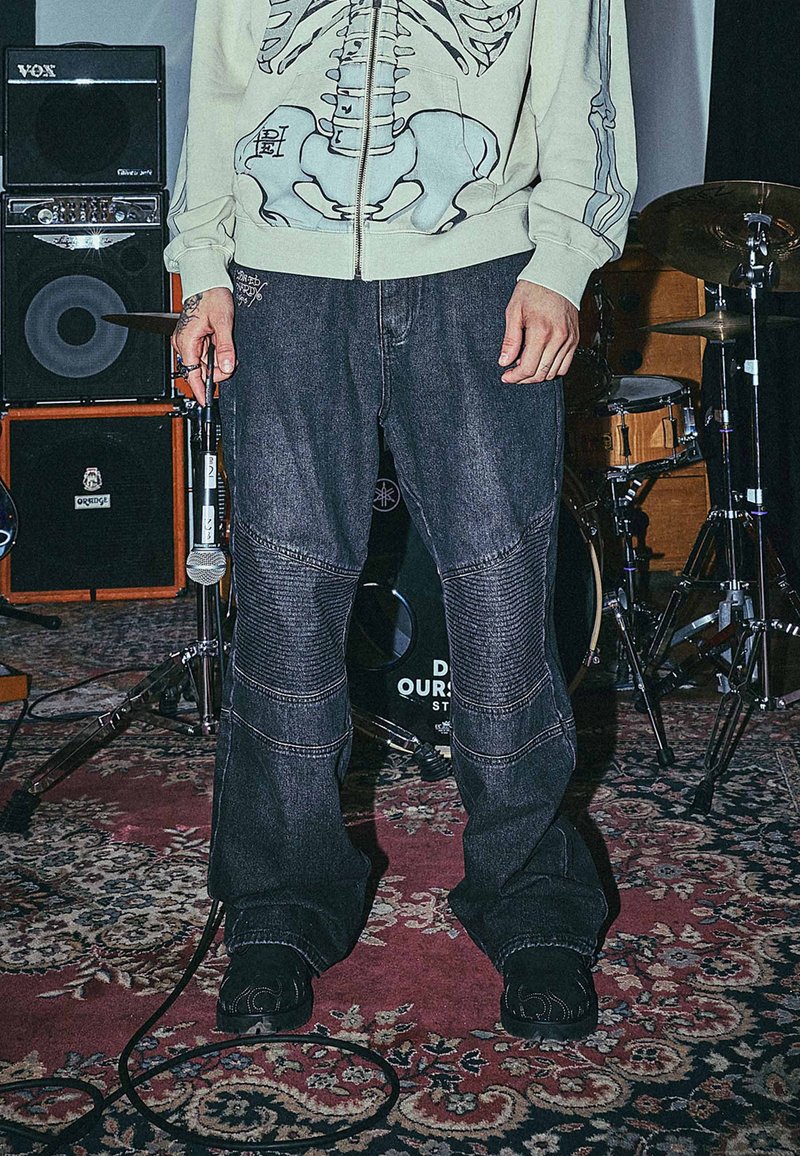 Ed Hardy SWORD AND DAGGER MOTROCROSS - Relaxed fit jeans - black - Zalando