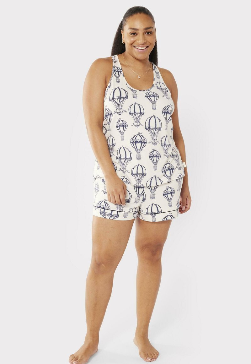 Chelsea Peers CURVEAIR BALLOON PRINT CAMI - Pyjama set - off white/off ...