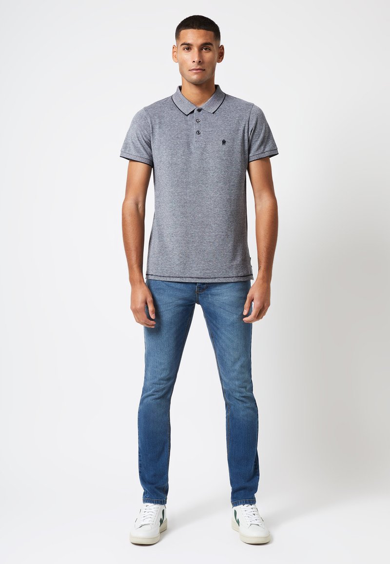French Connection BIRDSEYE SHORT SLEEVE WITH TIPPING - Polo shirt - dk ...