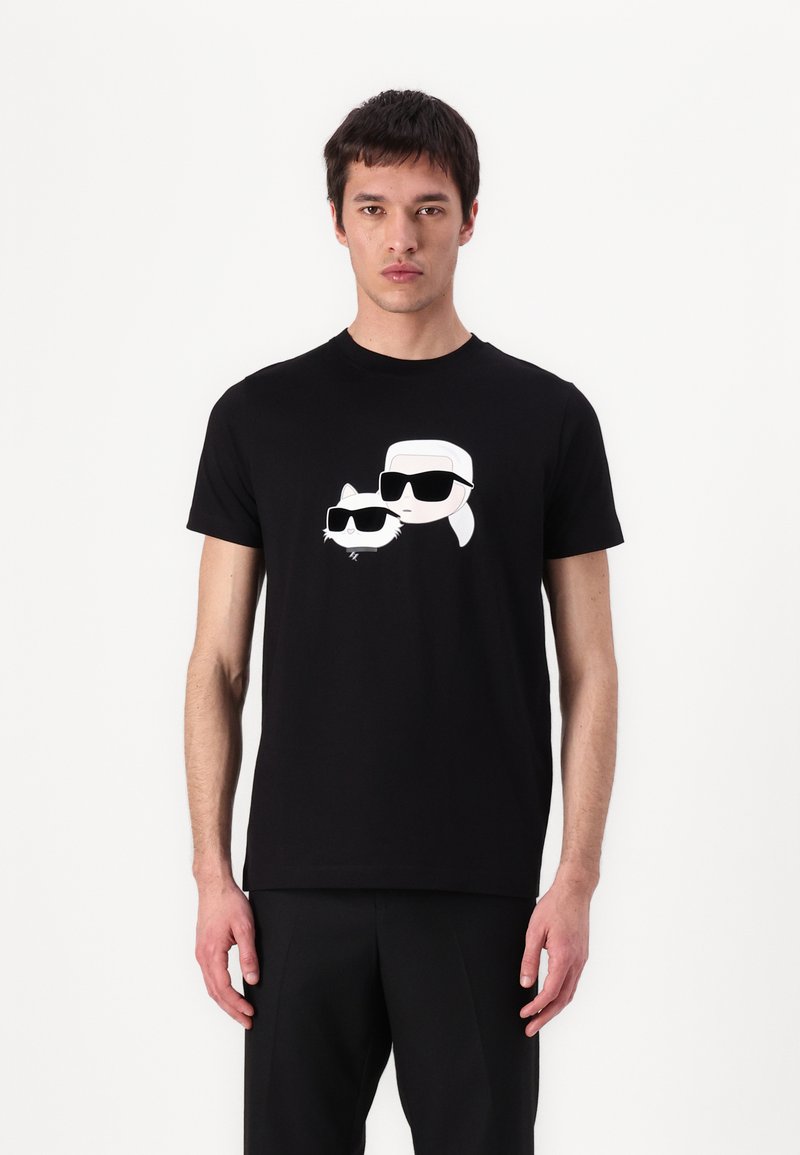 KARL LAGERFELD CREW NECK - Camiseta estampada - black/negro - Zalando.es