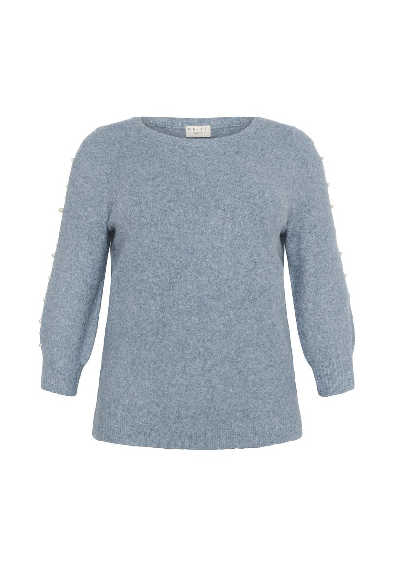 Kaffe Curve KCLETTY - Stickad tröja - windward blue melange/blåmelerad ...