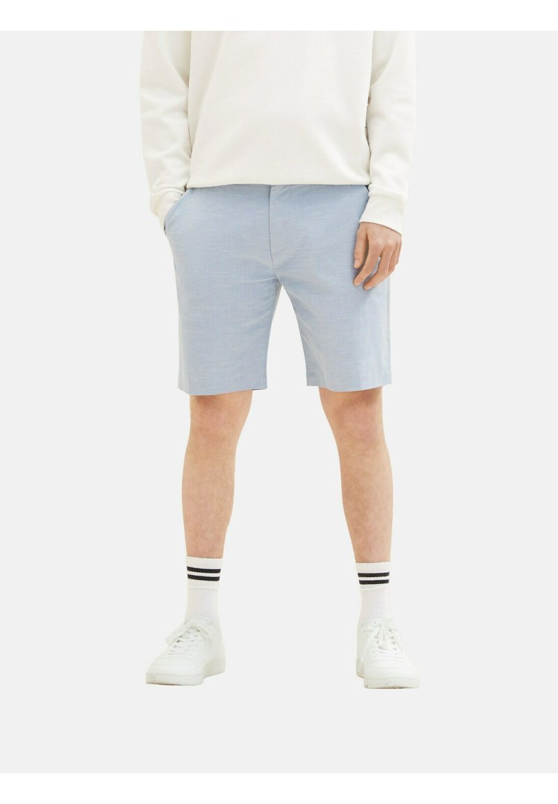 TOM TAILOR DENIM Shorts - blue white dobby/blau - Zalando.de
