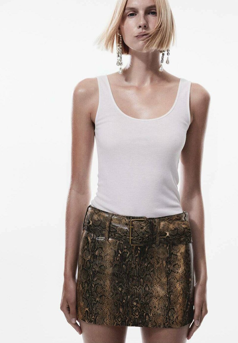 Mango KIM - Minifalda - brown/marrón - Zalando.es