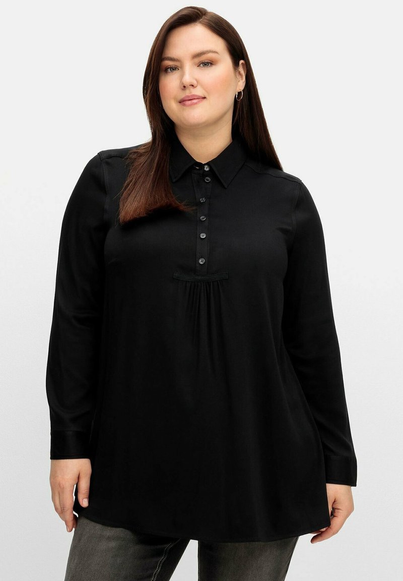 Sheego LONG - Blouse - schwarz/zwart - Zalando.nl