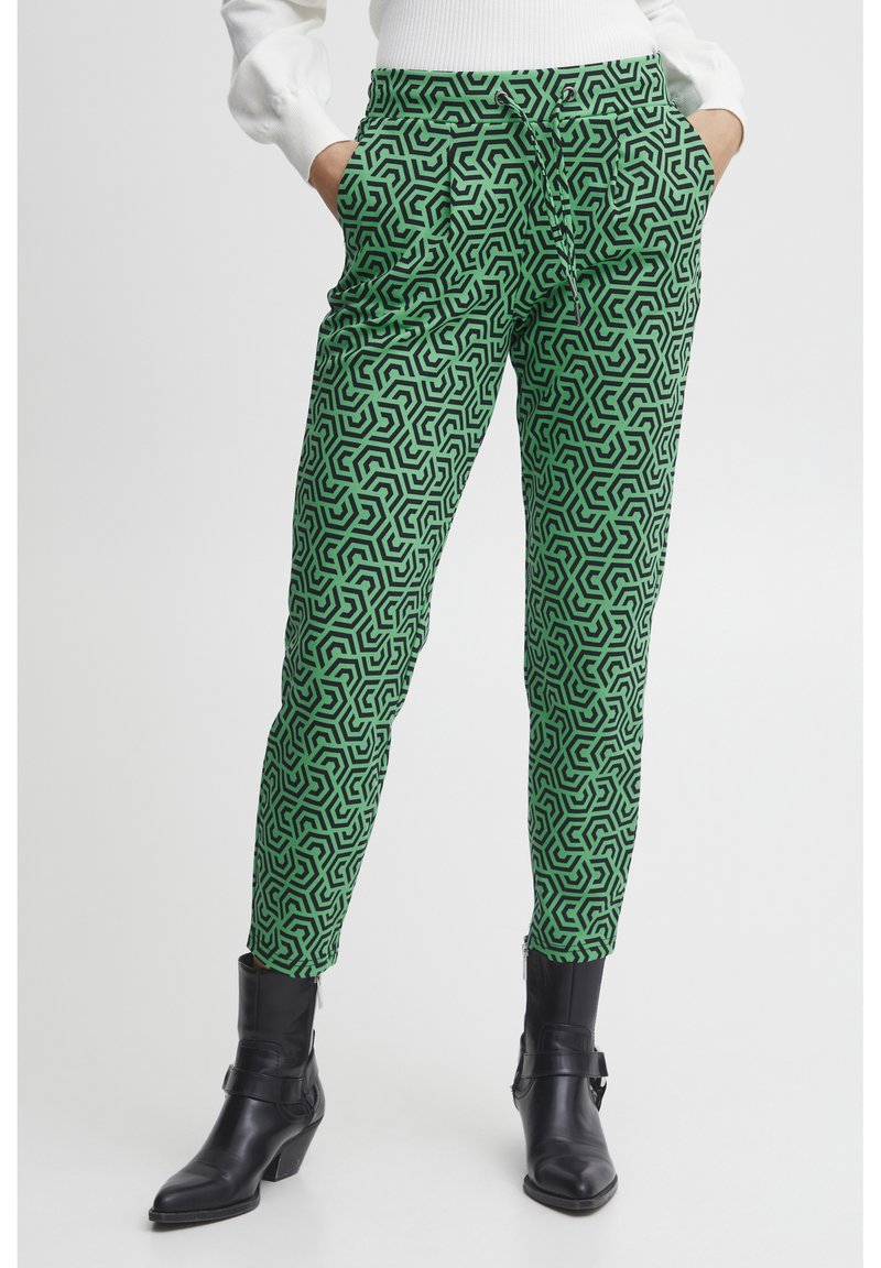 b.young RIZETTA AOP - Tracksuit bottoms - ming green mix/evergreen ...
