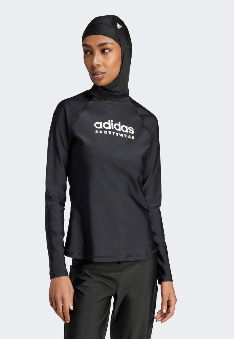 adidas Sportswear LONG SLEEVE RASH - Rash vest - black - Zalando.ie