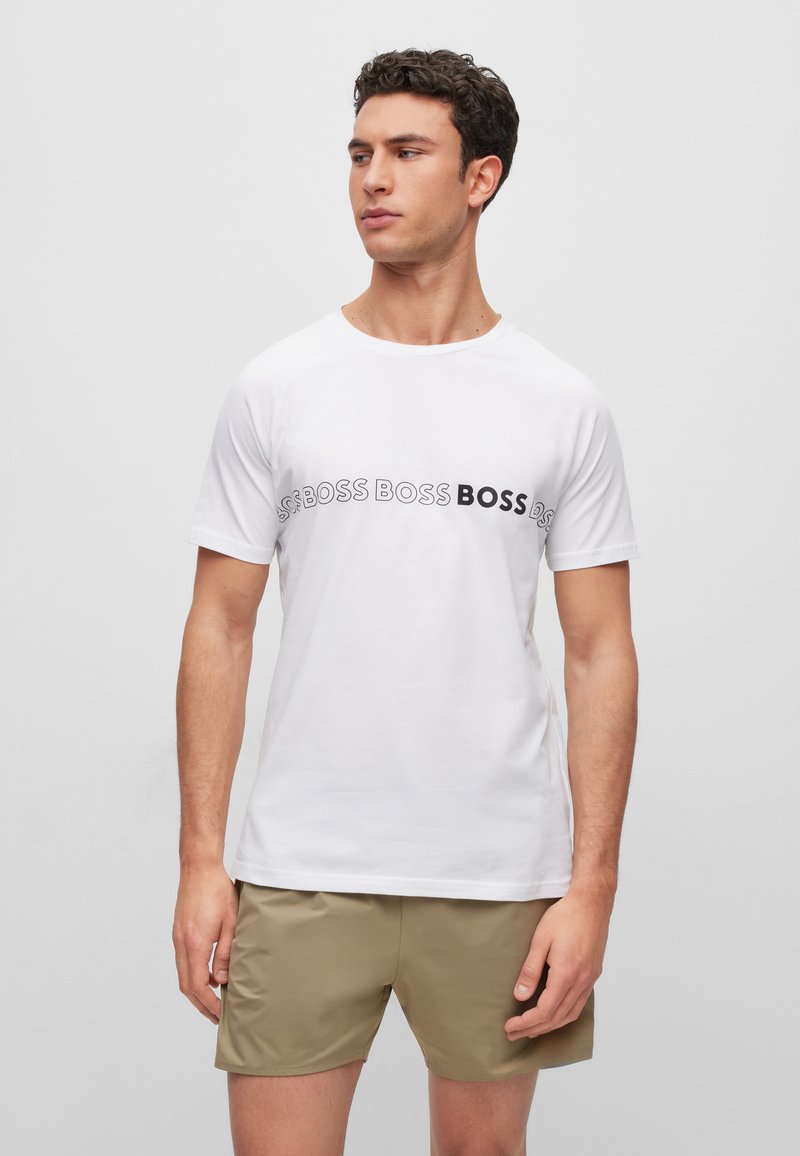 BOSS Print T-shirt - bianco/white - Zalando.co.uk