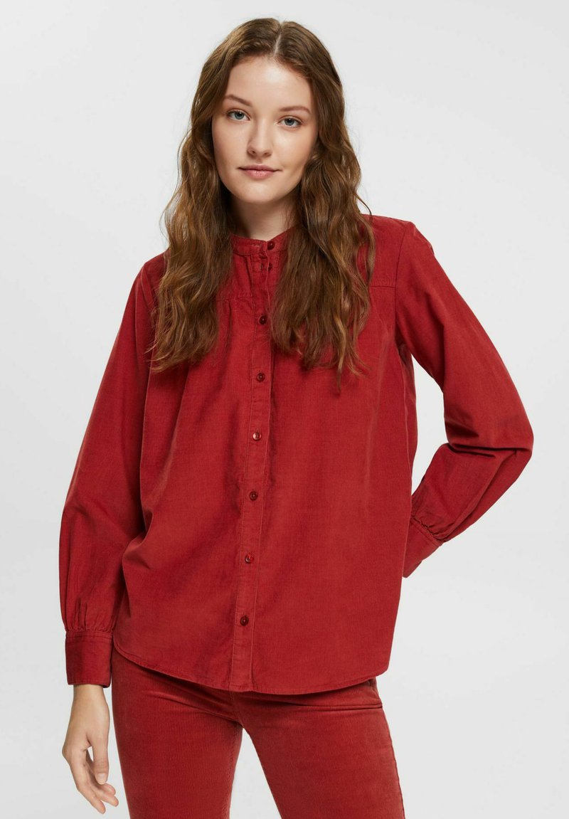 Esprit Button-down blouse - terracotta/mottled brown - Zalando.de