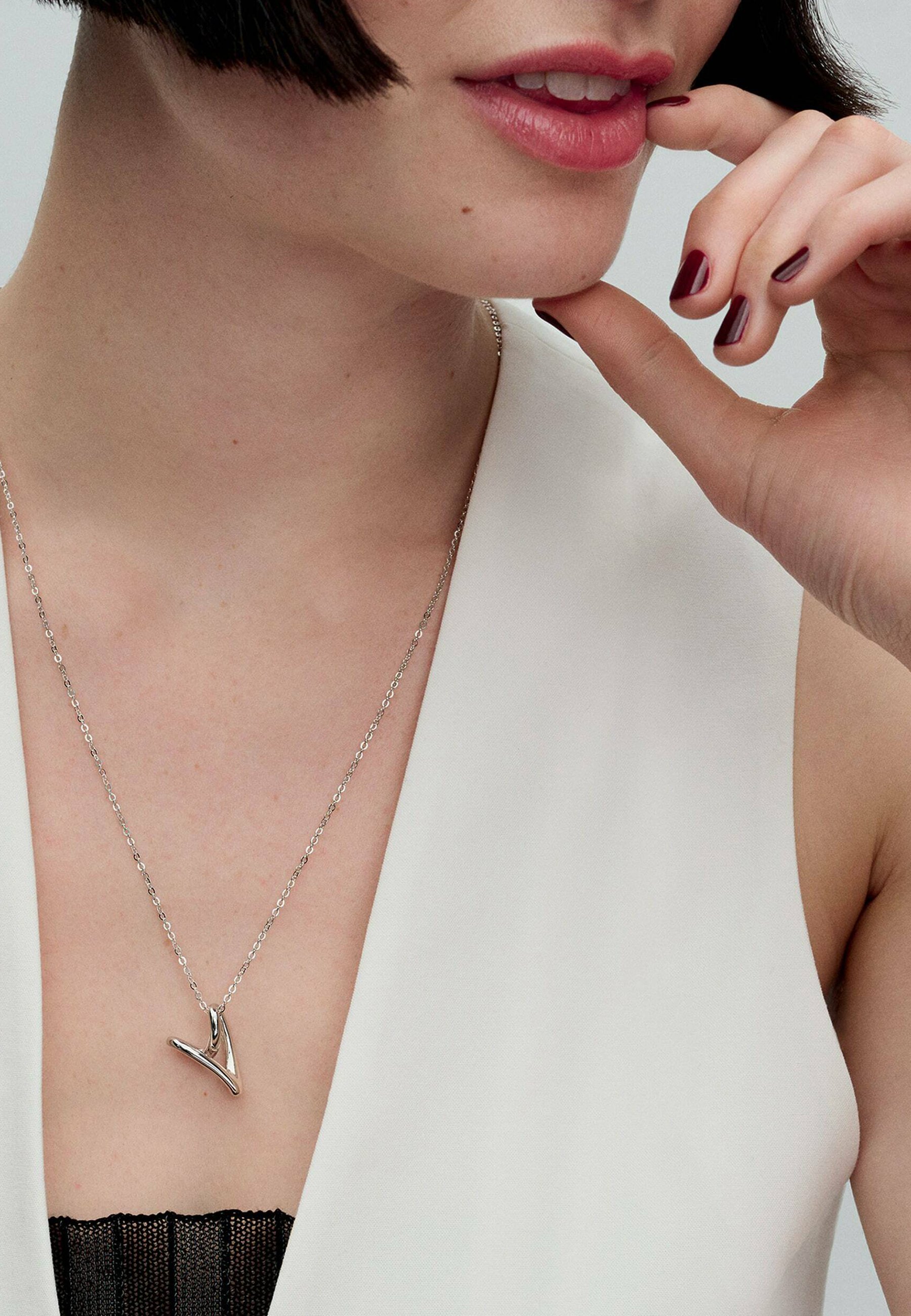Pandora SHAPED HEART Necklace sterling silver silver coloured Zalando