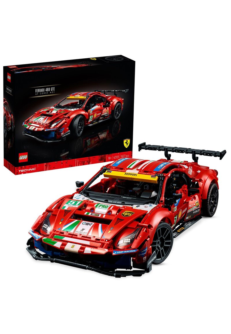 LEGO 42125 TECHNIC FERRARI 488 GTE “AF CORSE #51” MODEL CAR ...