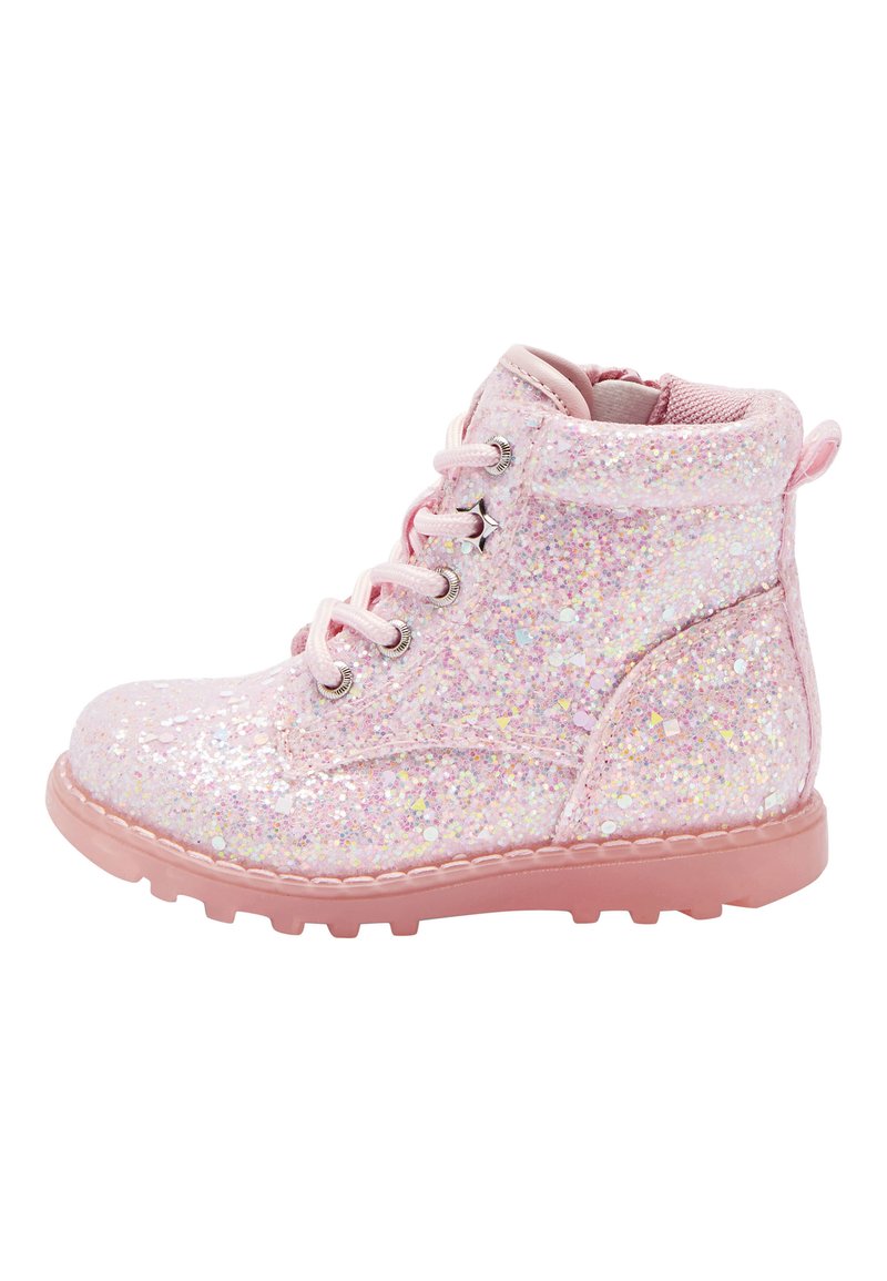 Next PINK GLITTER LIGHT UP BOOTS (YOUNGER) - Lace-up ankle boots - pink ...