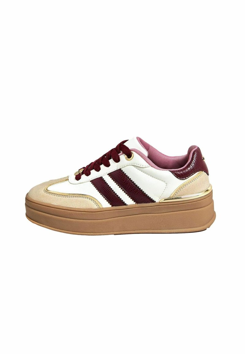 Lipsy WIDE FIT - CHUNKY GUM SPORTS - Zapatillas - burgundy red/blanco ...