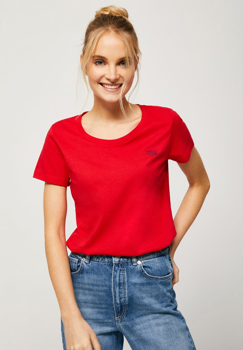 Polo Club MIT RUNDHALSAUSSCHNITT - T-shirt basic - red/rood - Zalando.be
